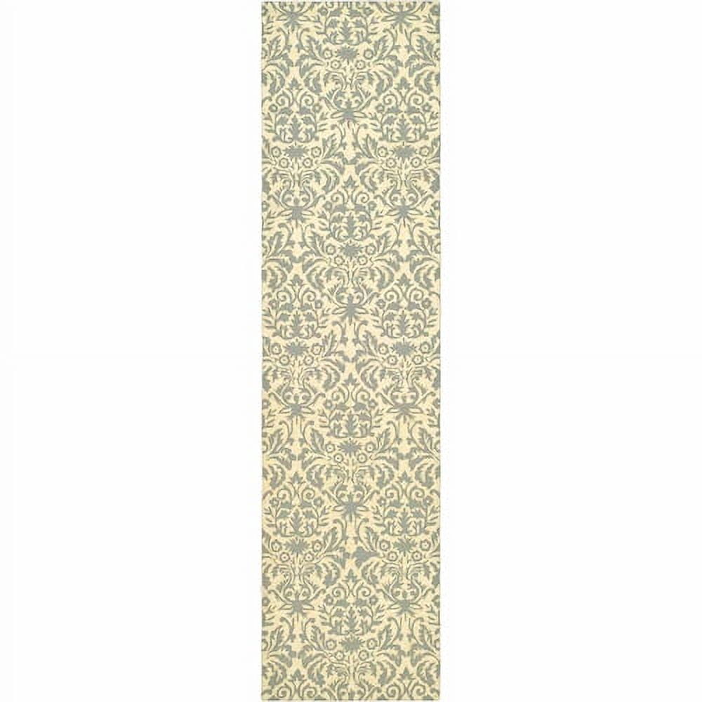 SAFAVIEH Chelsea Jackalyn Damask Wool Runner Rug, Beige Yellow/Grey, 2 ...