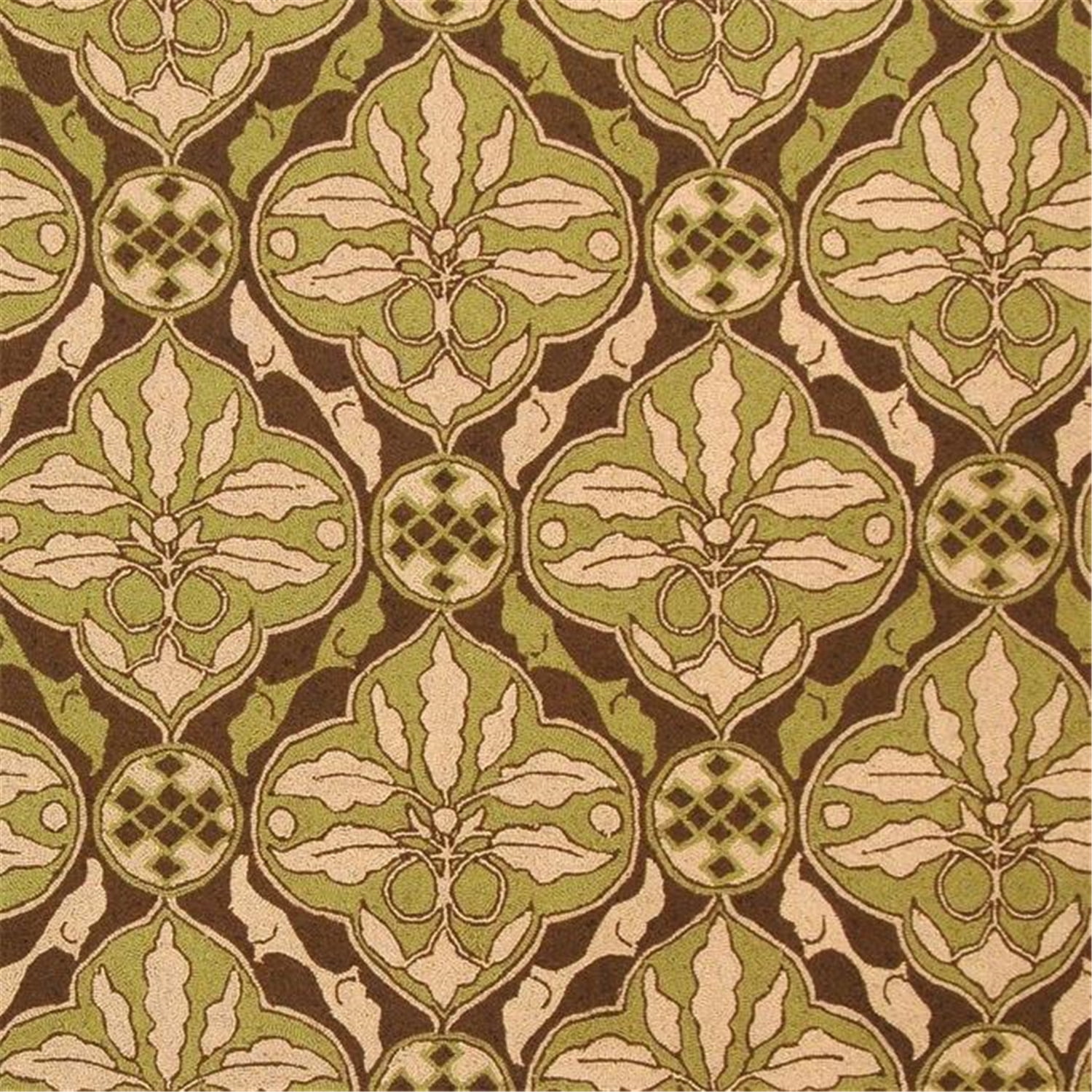 SAFAVIEH Chelsea Meridith Floral Wool Area Rug, Brown/Green, 7'9" x 9'9 ...