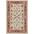 SAFAVIEH Chelsea Quinlan Traditional Wool Area Rug, Ivory/Red, 5'6" x 5 ...