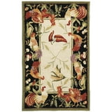 SAFAVIEH Chelsea Shelton Rooster Wool Area Rug, Ivory/Black, 2'9" x 4'9 ...