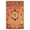 SAFAVIEH Classic Chandler Floral Bordered Wool Area Rug, Burgundy/Black ...