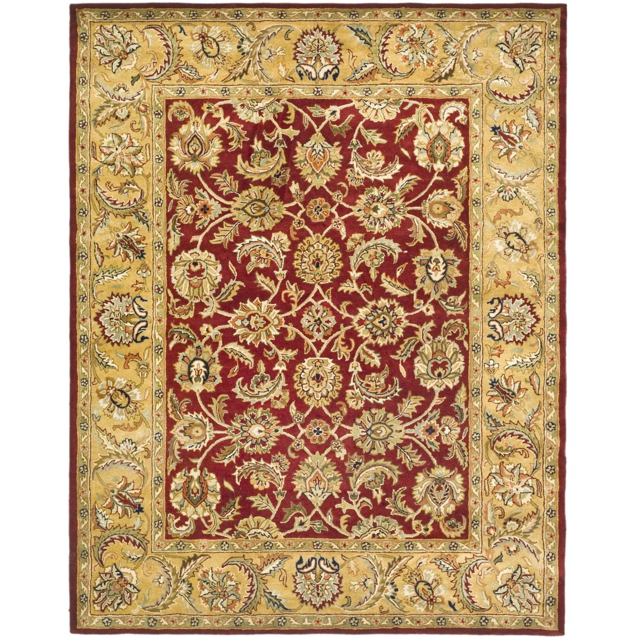 SAFAVIEH Classic Gloria Oriental Wool Area Rug, Red/Gold, 7'6" x 9'6 ...