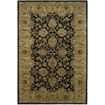 SAFAVIEH Classic Chandler Floral Bordered Wool Area Rug, Burgundy/Black ...