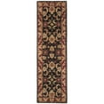 SAFAVIEH Classic Karolina Floral Bordered Wool Runner Rug, Black ...