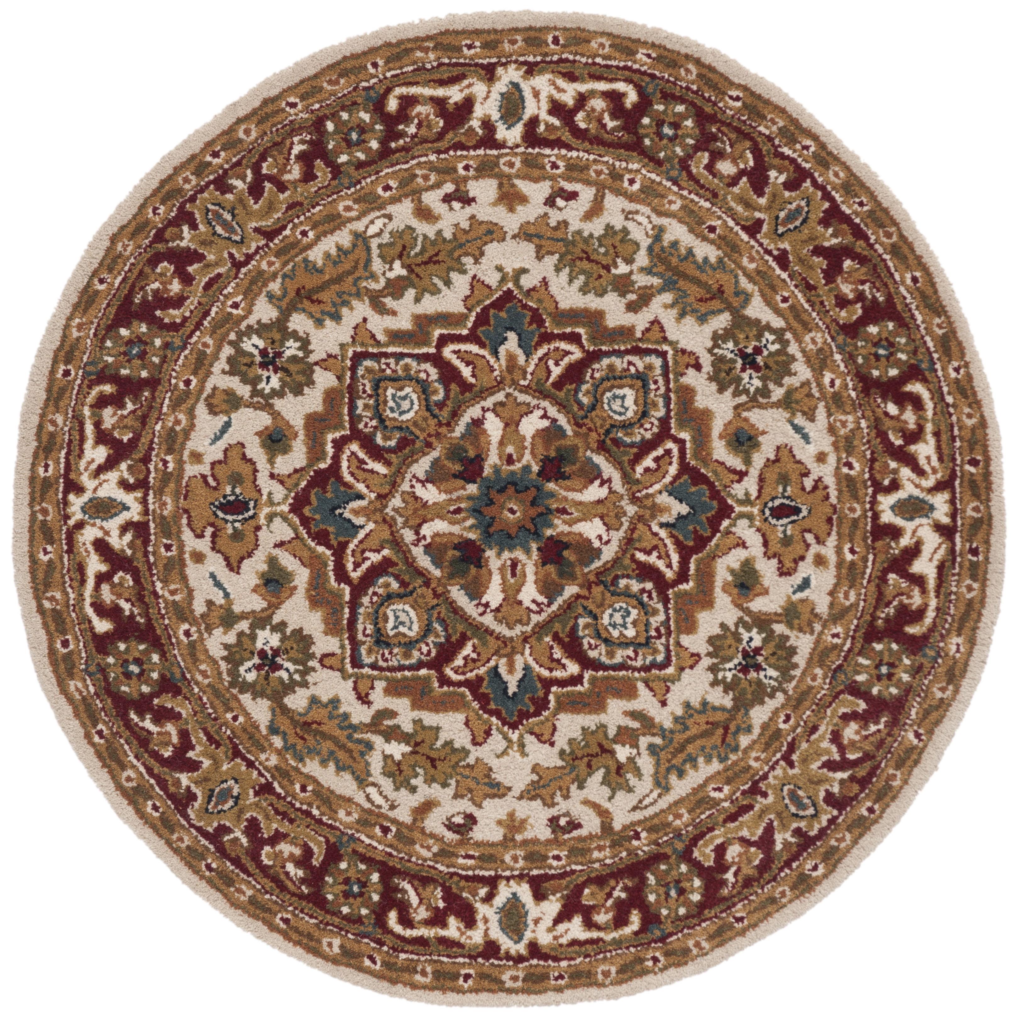 SAFAVIEH Classic Roderick Oriental Wool Area Rug, Light Gold/Red, 6' x ...