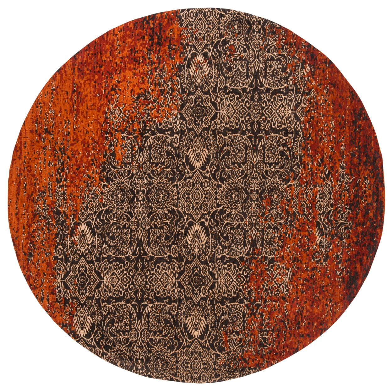 SAFAVIEH Classic Vintage Adelaide Abstract Area Rug, Rust/Brown, 6' x 6 ...