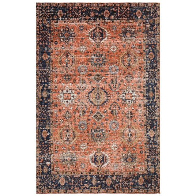 SAFAVIEH Classic Vintage Caroline Medallion Area Rug, Rust/Navy, 4' x 6 ...
