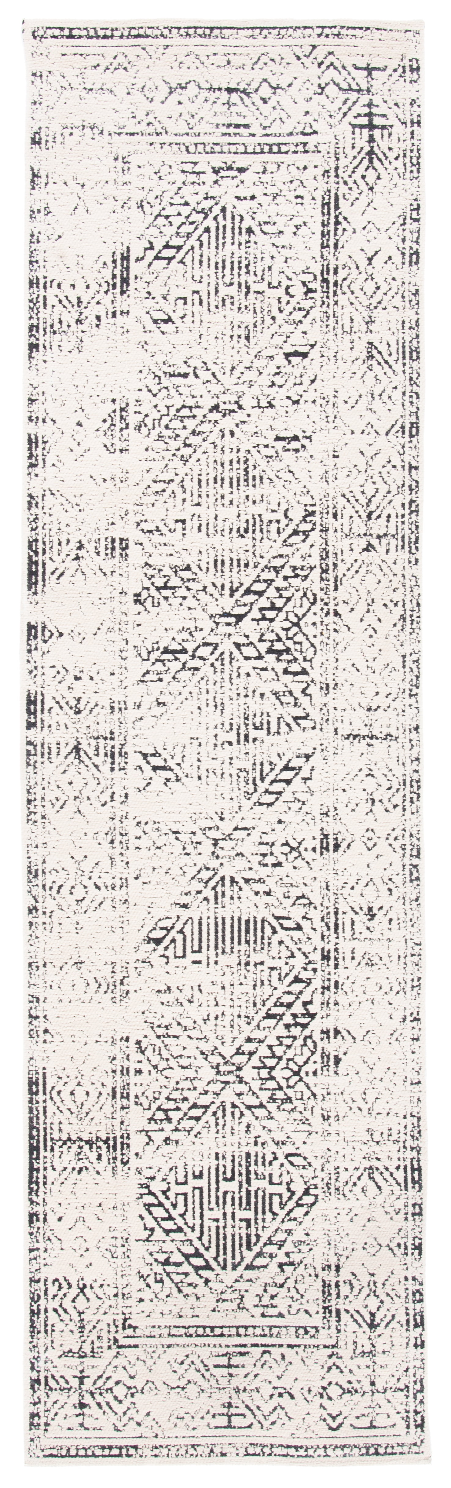 SAFAVIEH Classic Vintage Charlie Diamond Polyester Runner Rug, Beige ...