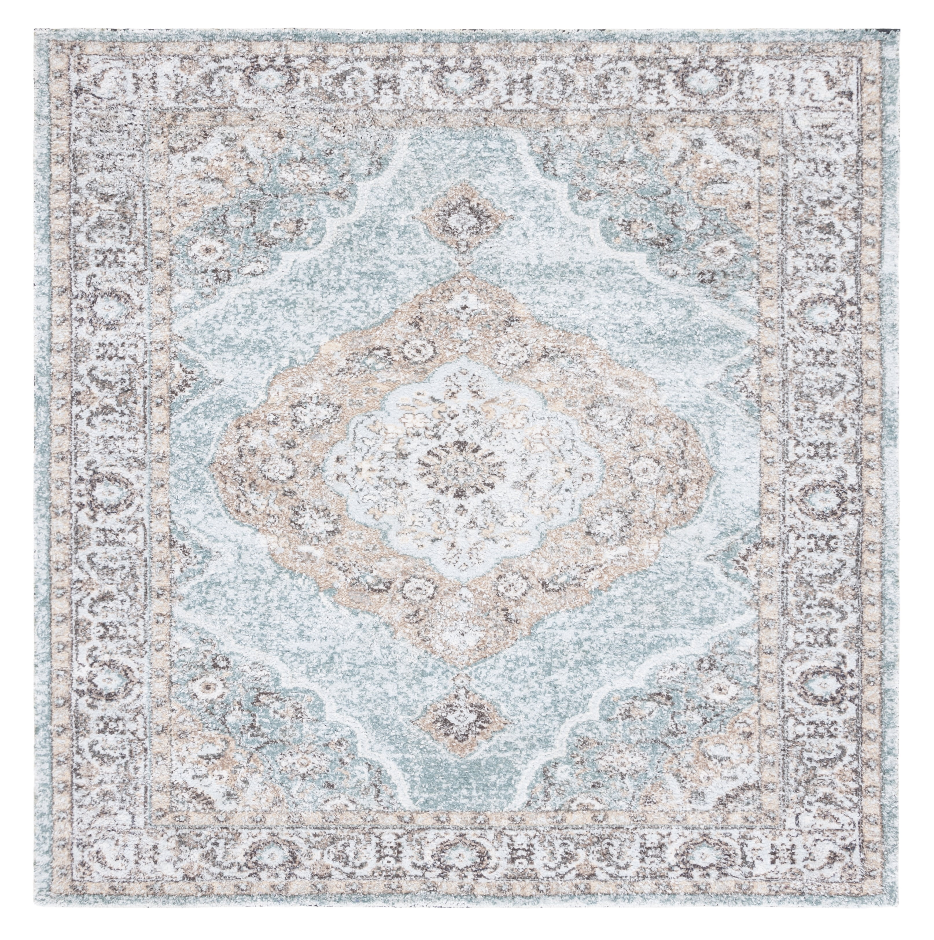 SAFAVIEH Classic Vintage Hiren Medallion Area Rug, Sage/Green, 6' x 6 ...