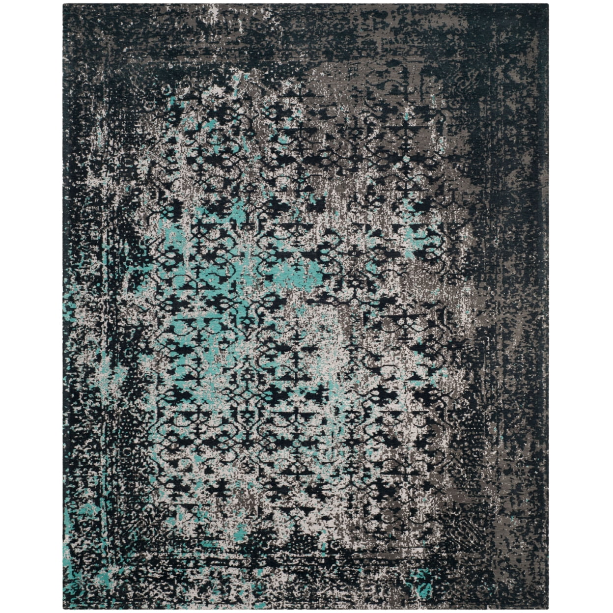 SAFAVIEH Classic Vintage Patricia Oriental Overdyed Area Rug, Navy/Teal ...