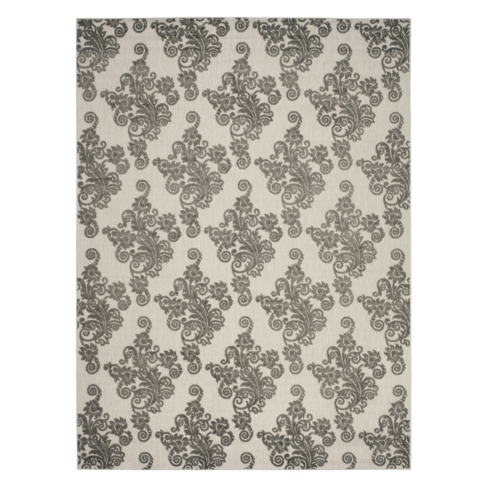 SAFAVIEH Cottage Collection COT909C Cream / Grey Rug - Walmart.com