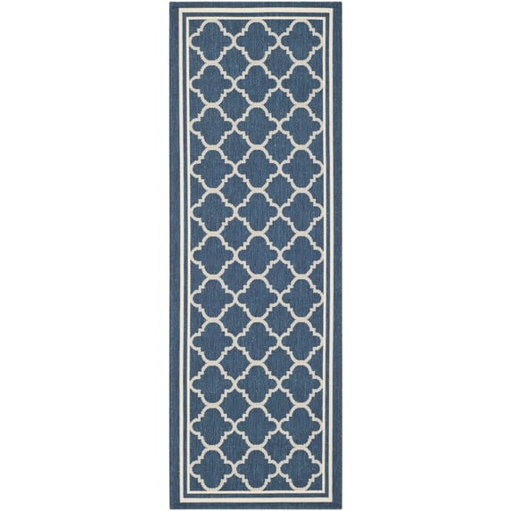 SAFAVIEH Courtyard Alina Geometric Quatrefoil Indoor/Outdoor Runner Rug ...