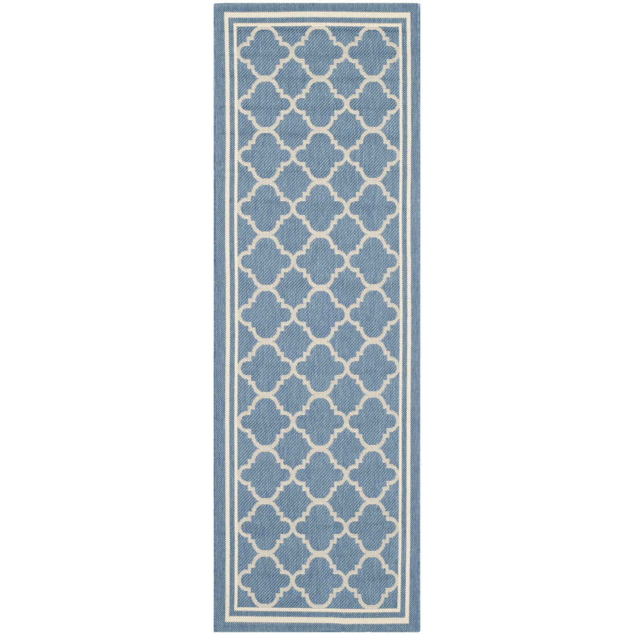 SAFAVIEH Courtyard Alina Geometric Quatrefoil Indoor/Outdoor Runner Rug ...