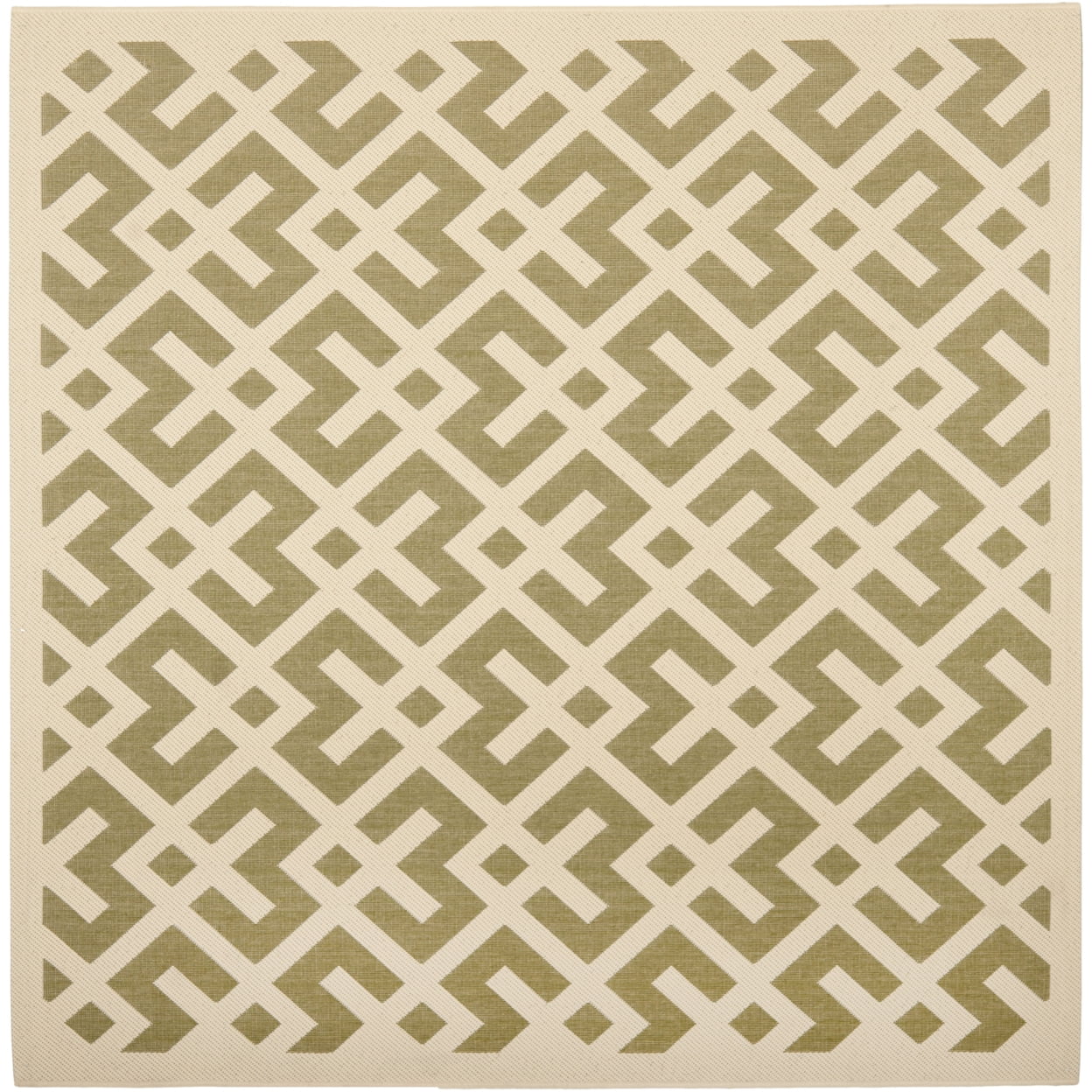 SAFAVIEH Courtyard Alvin Geometric Indoor/Outdoor Area Rug, 5'3" x 5'3 ...