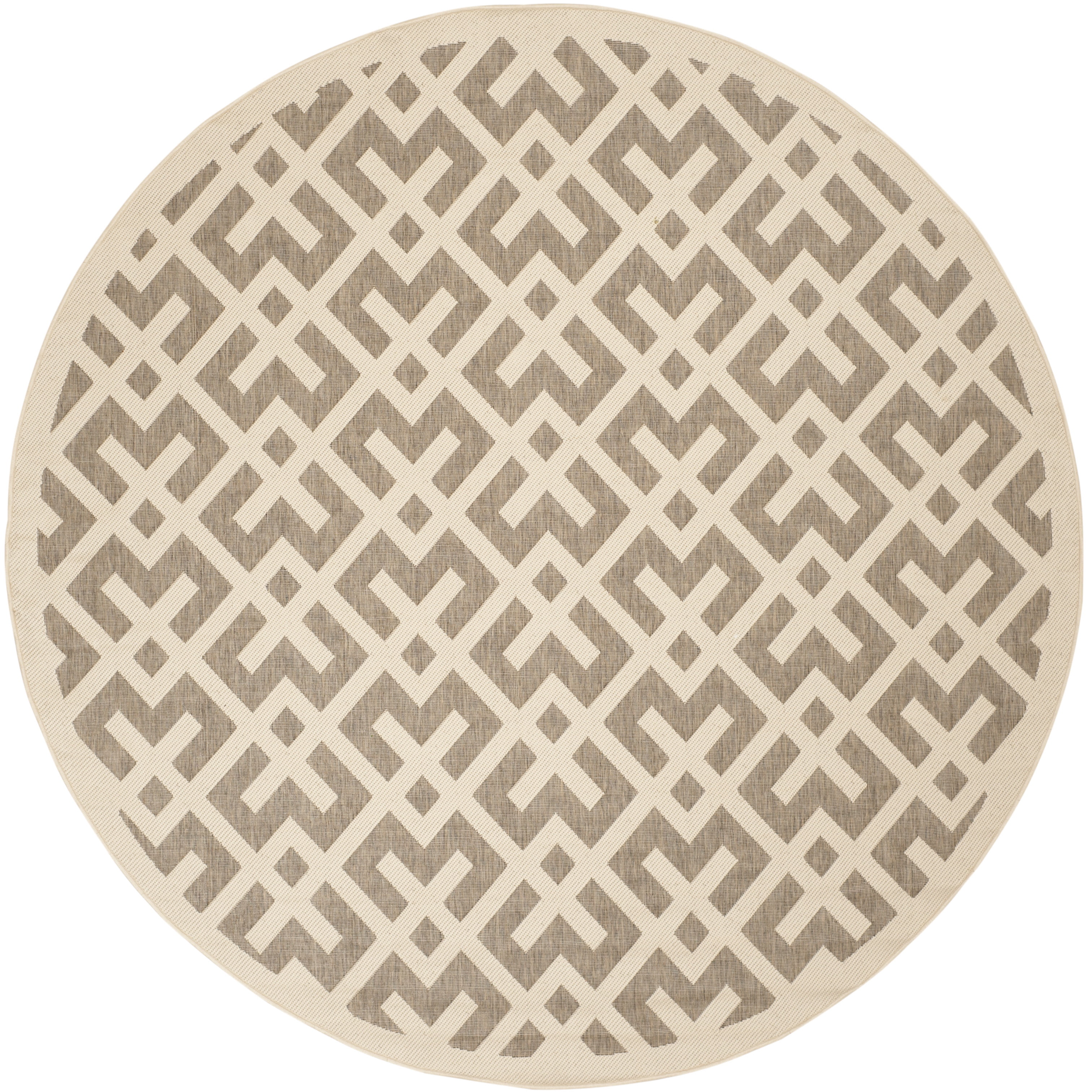 SAFAVIEH Courtyard Alvin Geometric Indoor/Outdoor Area Rug, 6'7" x 6'7 ...