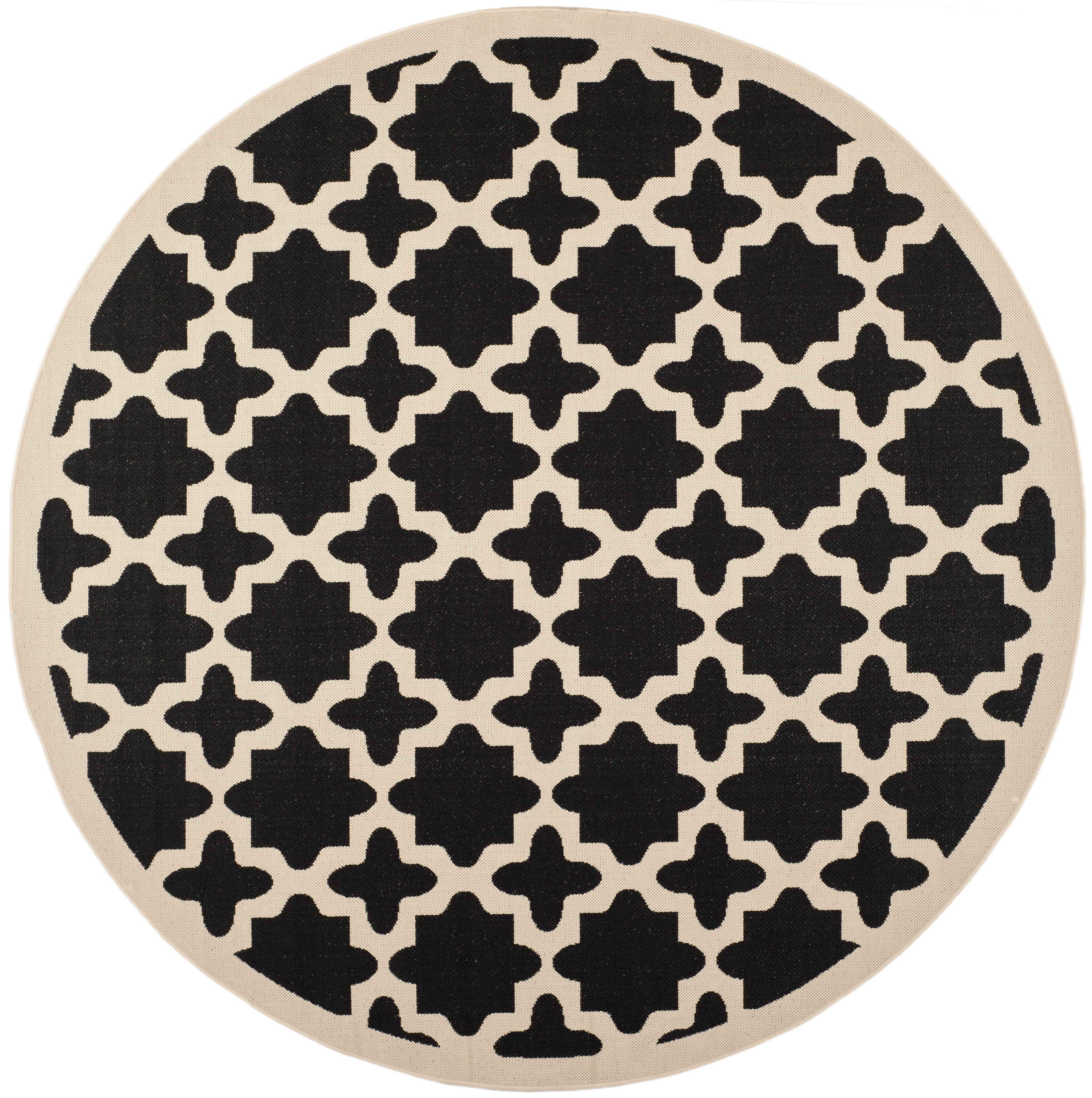 SAFAVIEH Courtyard Amanda Geometric Indoor/Outdoor Area Rug, Black ...