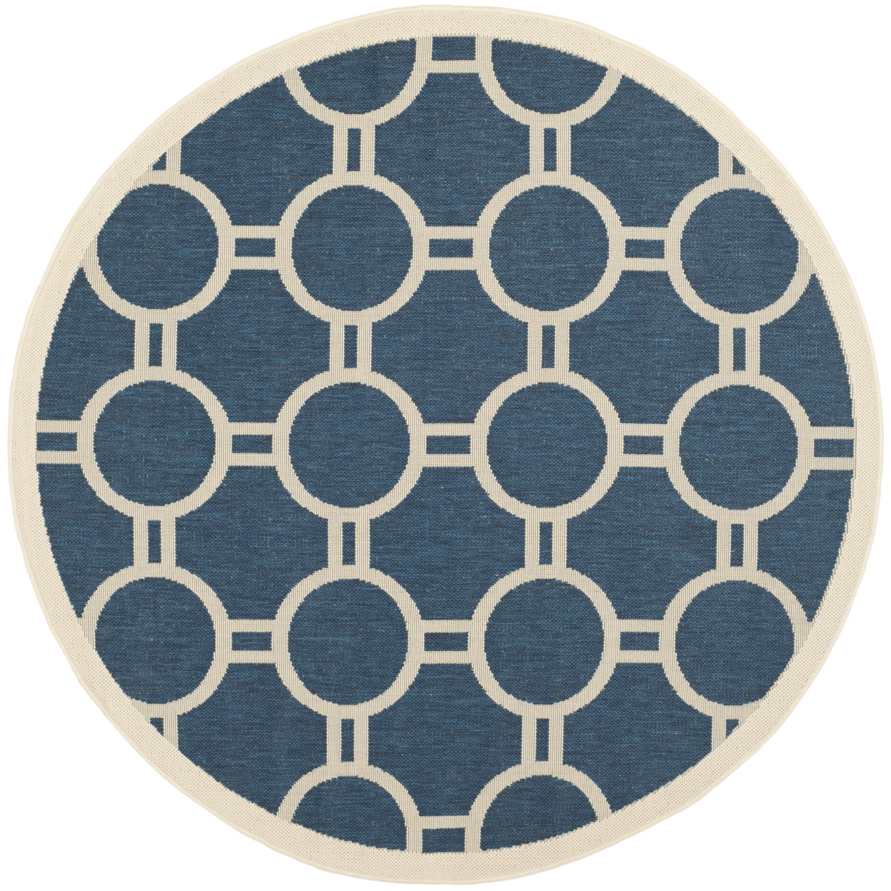 SAFAVIEH Courtyard Ariel Geometric Circle Indoor/Outdoor Area Rug, 5'3 ...