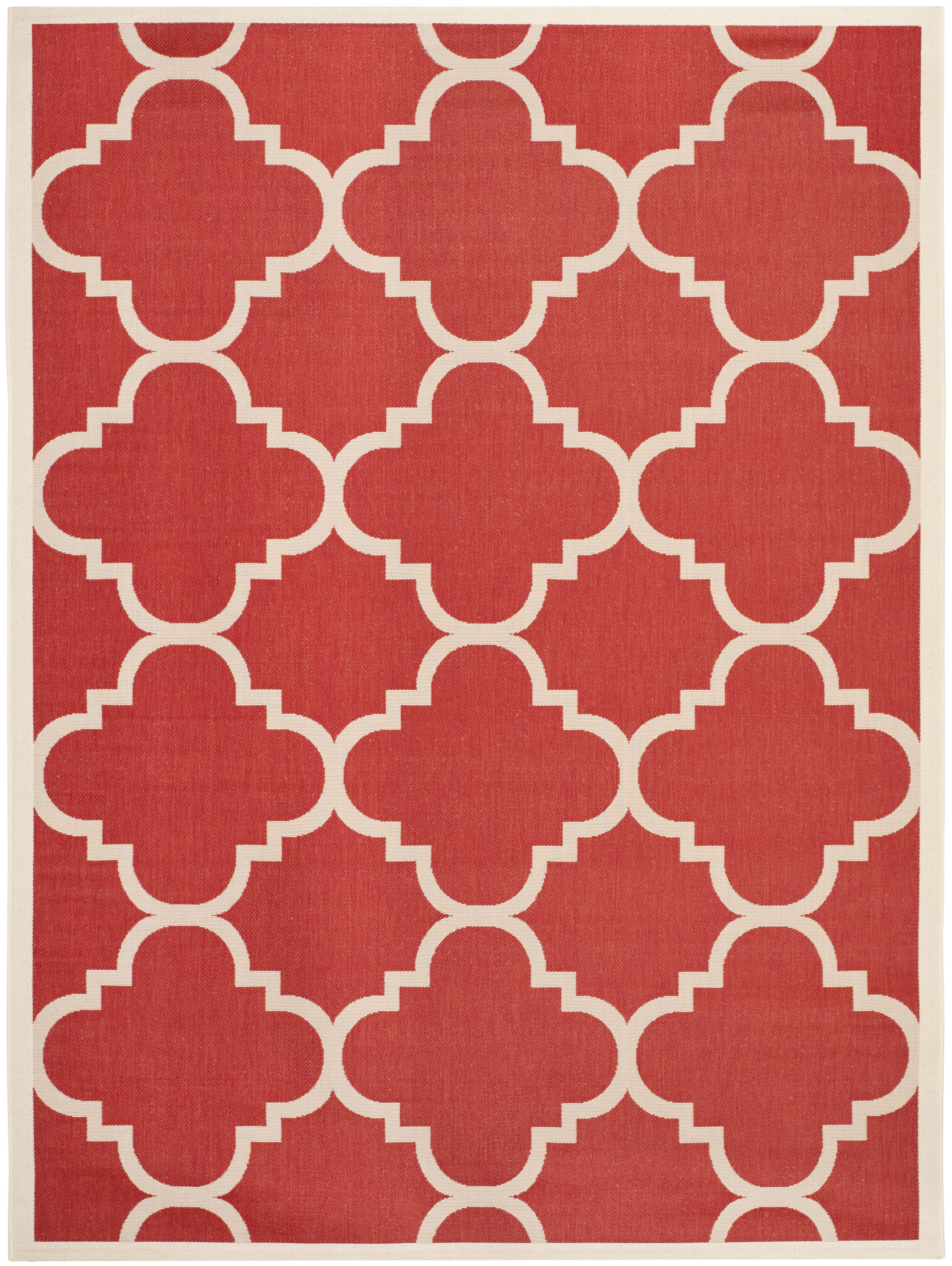 Safavieh Courtyard Becky Geometric Indoor/Outdoor Area Rug, Red, 8' x ...