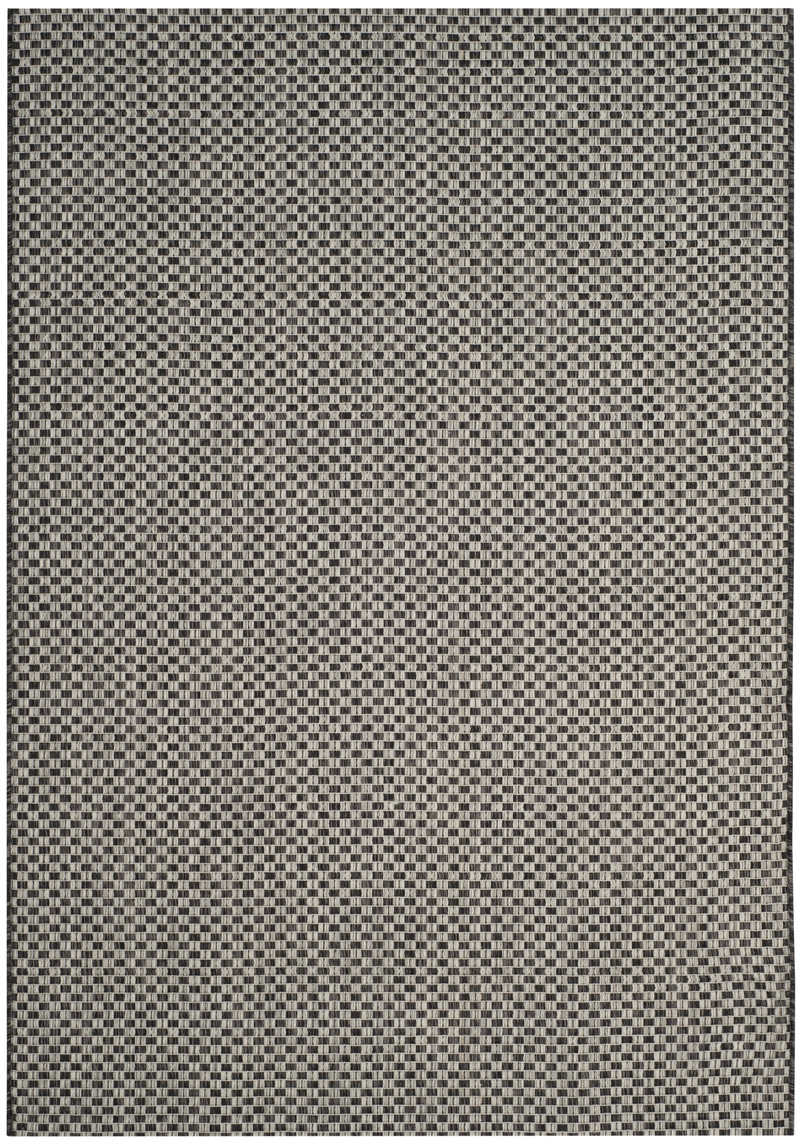 SAFAVIEH Courtyard Blair Checkered Indoor/Outdoor Area Rug, Black/Light ...
