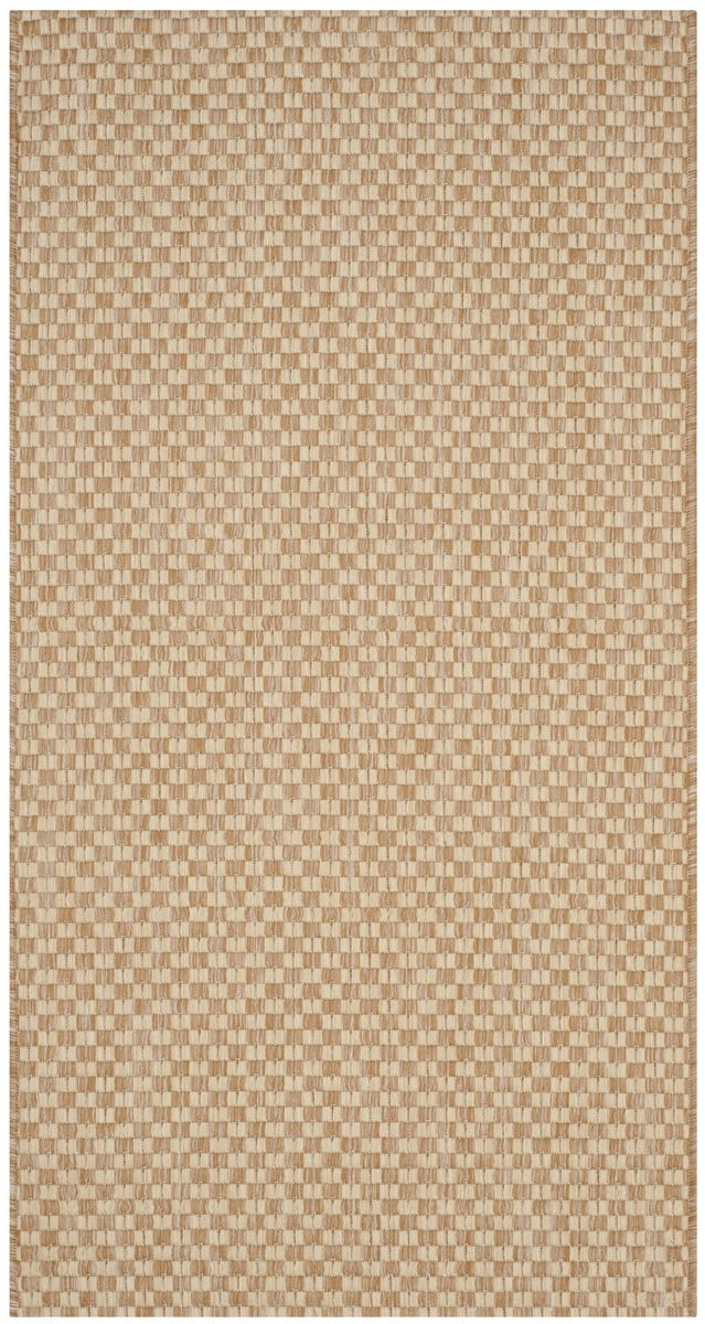 SAFAVIEH Courtyard Blair Checkered Indoor/Outdoor Area Rug, Natural ...