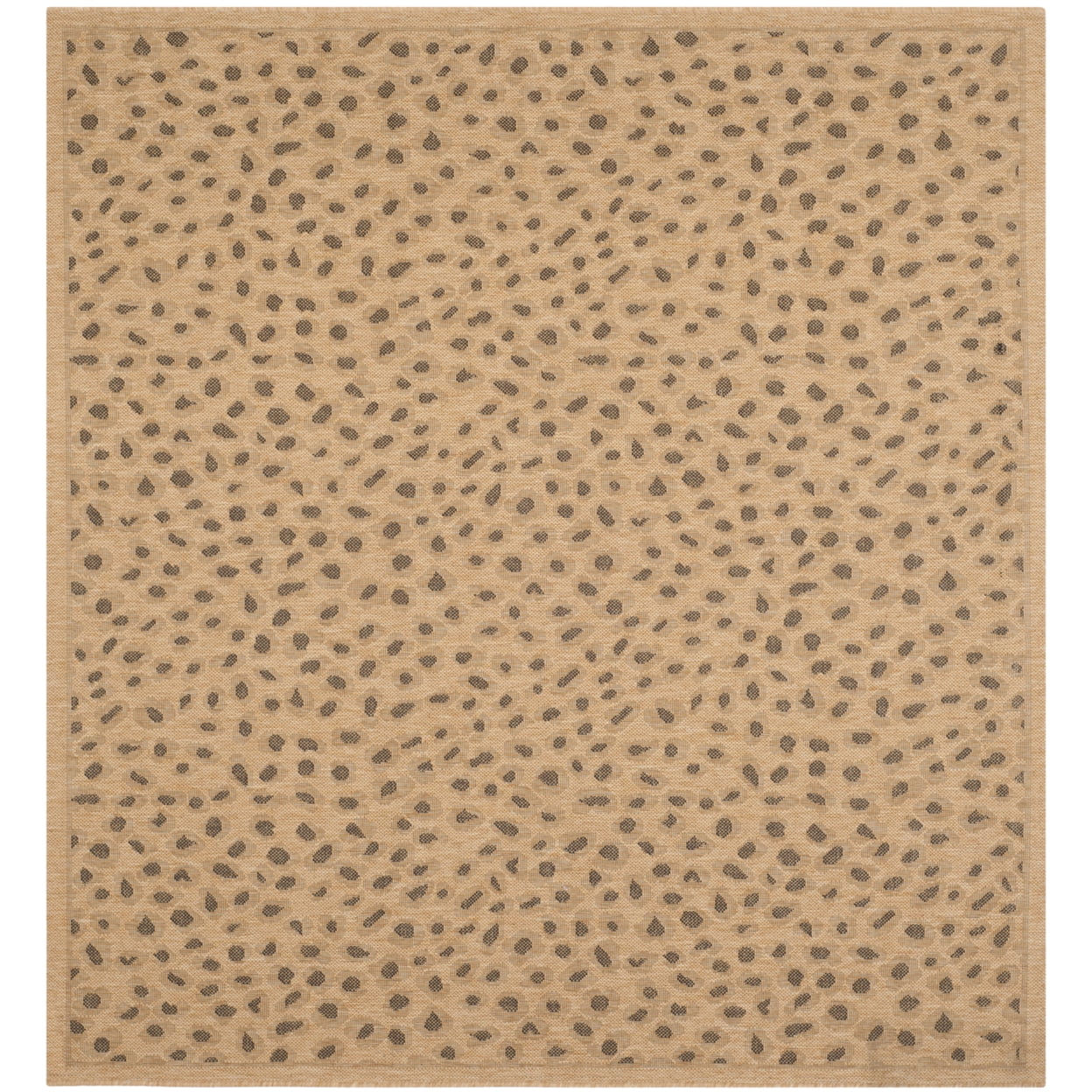 SAFAVIEH Courtyard Camille Spotted Indoor/Outdoor Area Rug, Natural ...