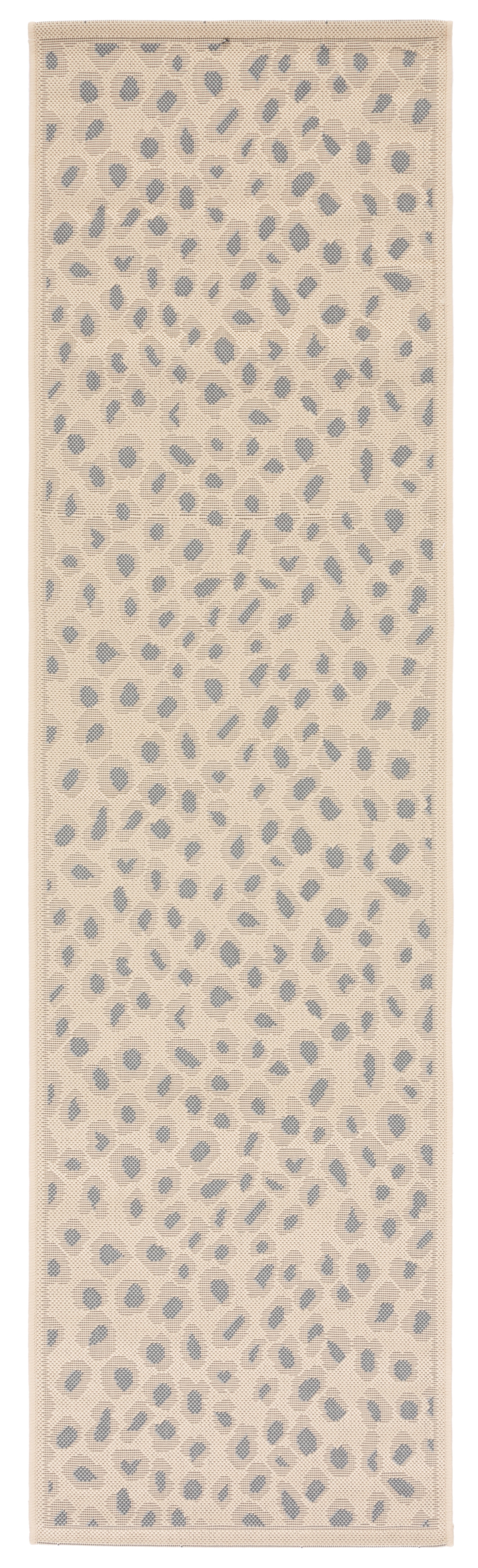 SAFAVIEH Courtyard Camille Spotted Indoor/Outdoor Runner Rug, Beige ...