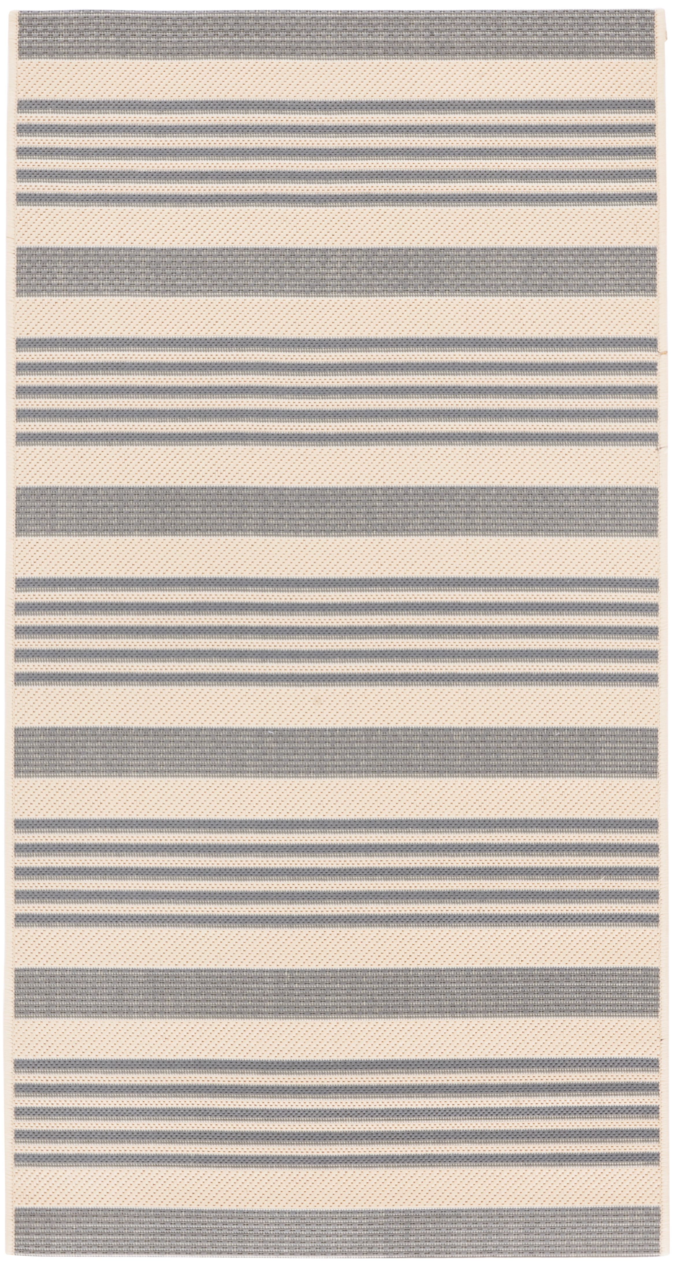 SAFAVIEH Courtyard Caroline Striped Indoor/Outdoor Area Rug, Grey/Bone ...
