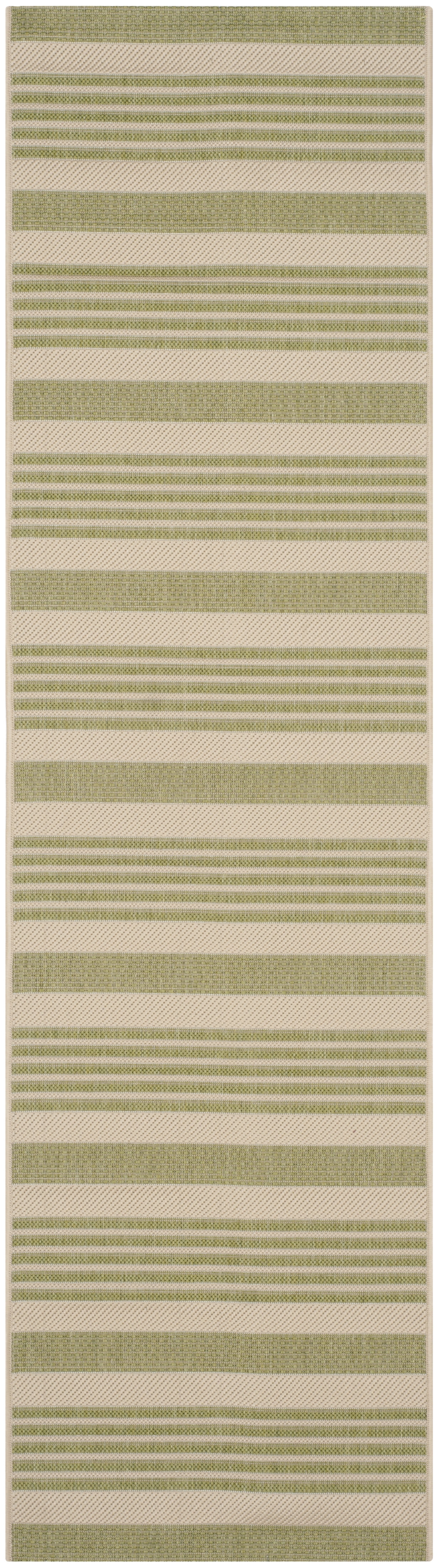 SAFAVIEH Courtyard Caroline Striped Indoor/Outdoor Runner Rug, Beige ...