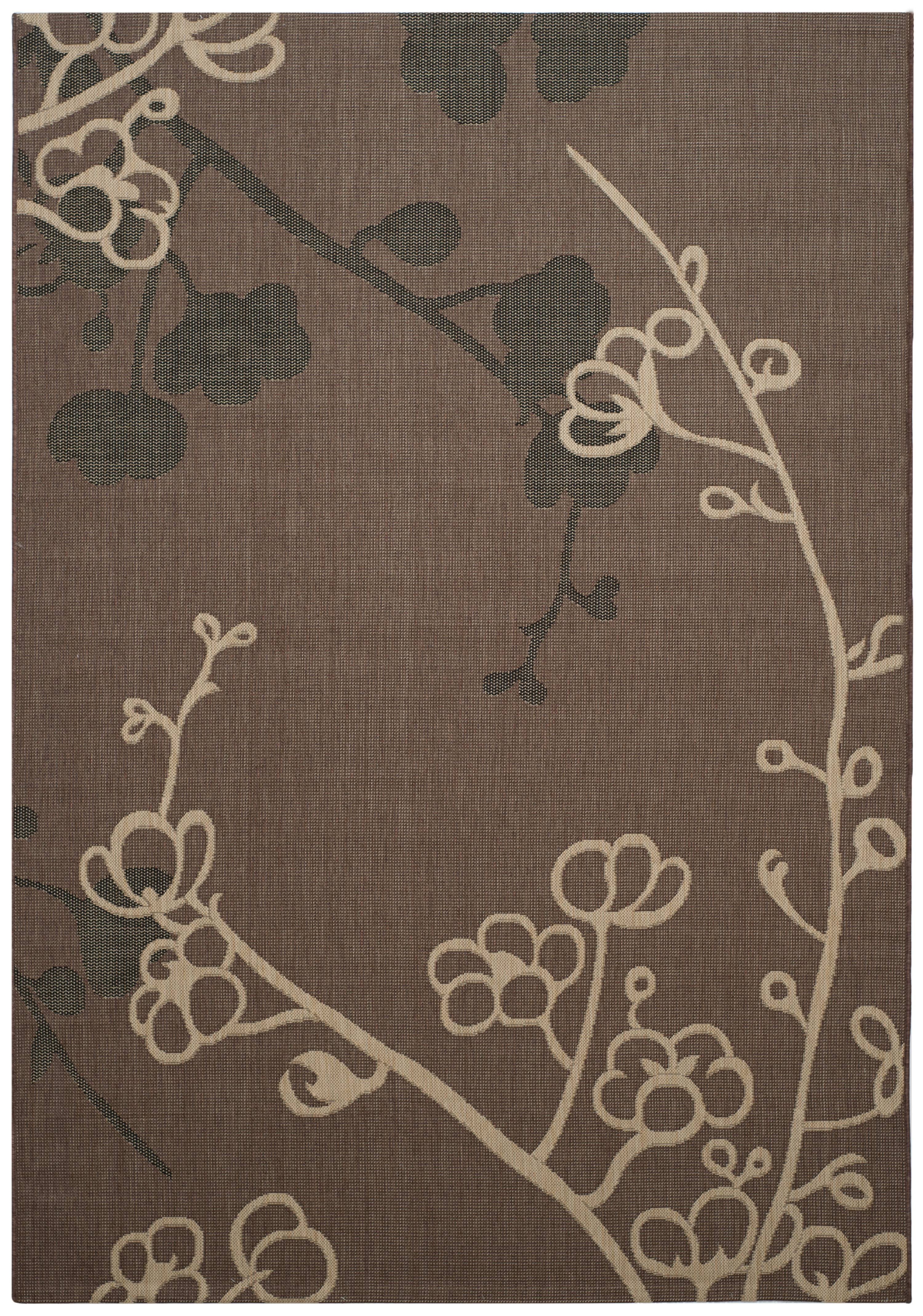 SAFAVIEH Courtyard Christian Floral Indoor/Outdoor Area Rug, 4' x 5'7 ...