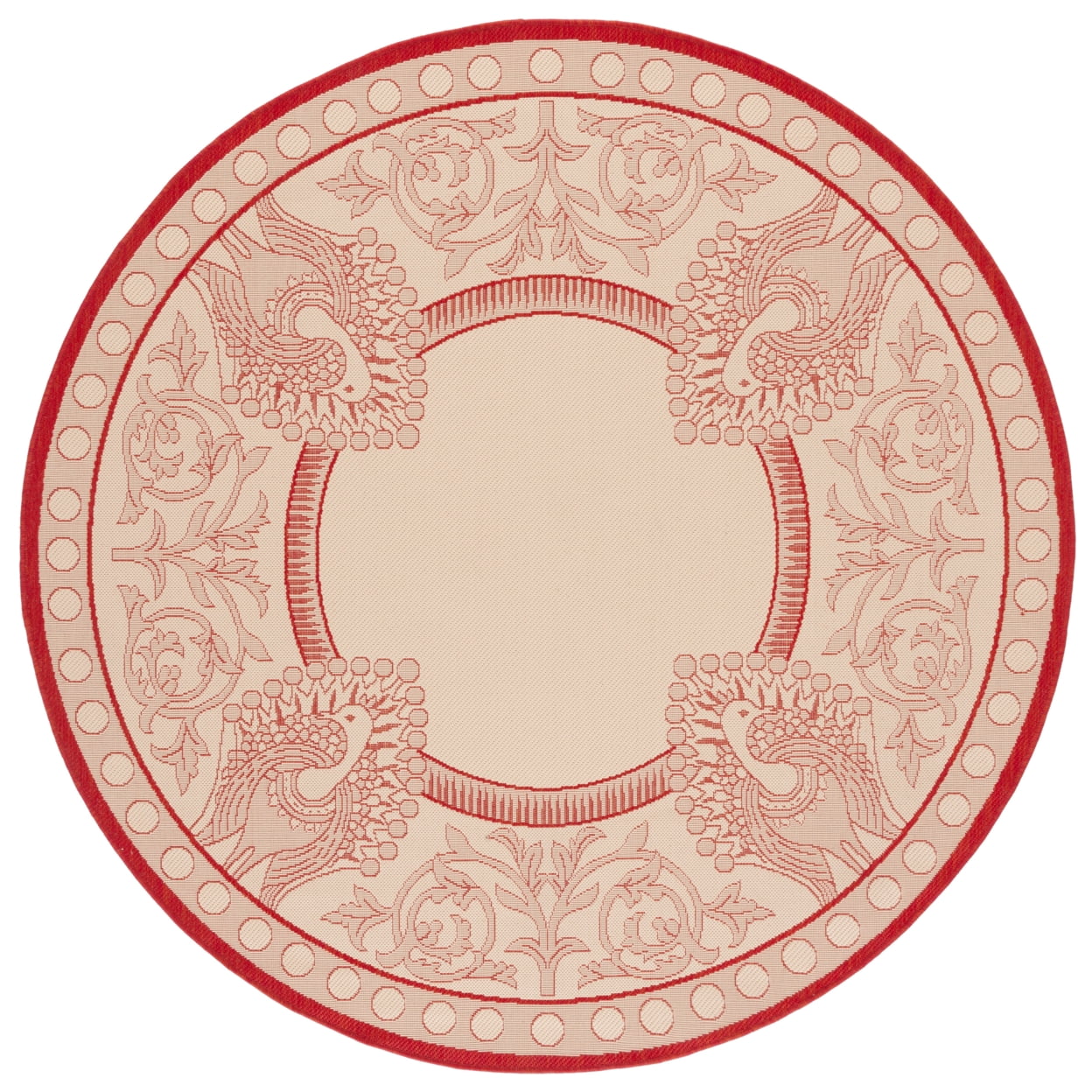 SAFAVIEH Courtyard Cooper Floral Indoor/Outdoor Area Rug, 6'7" x 6'7 ...