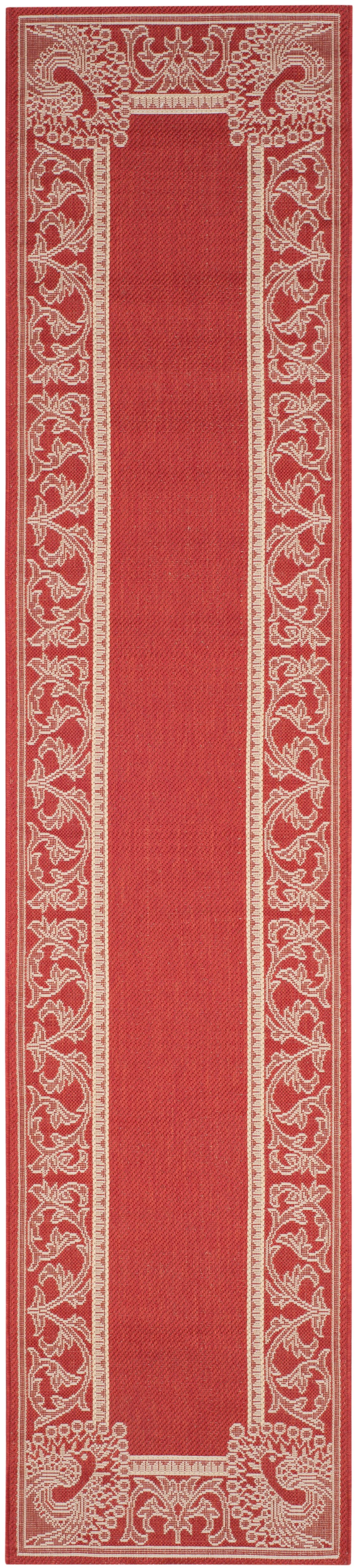 SAFAVIEH Courtyard Cooper Floral Indoor/Outdoor Runner Rug, 2'3" x 10 ...