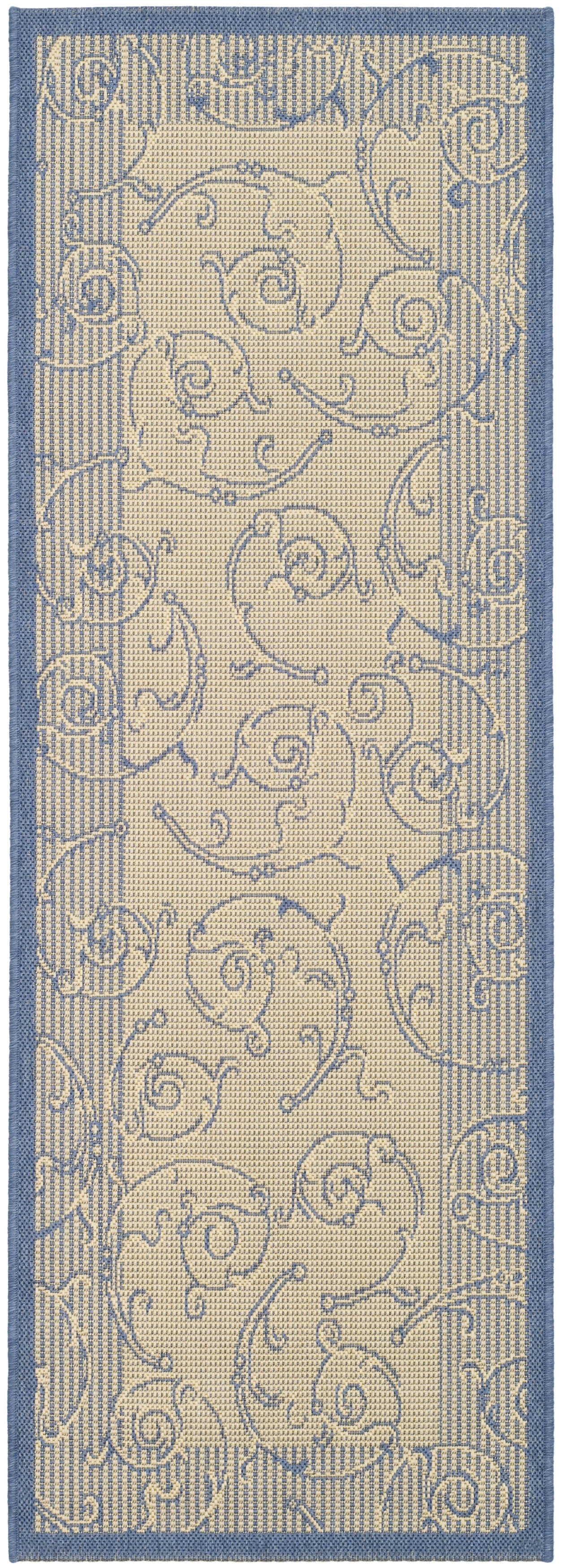 SAFAVIEH Courtyard Daniel Floral Indoor/Outdoor Runner Rug, 2'3" x 6'7 ...