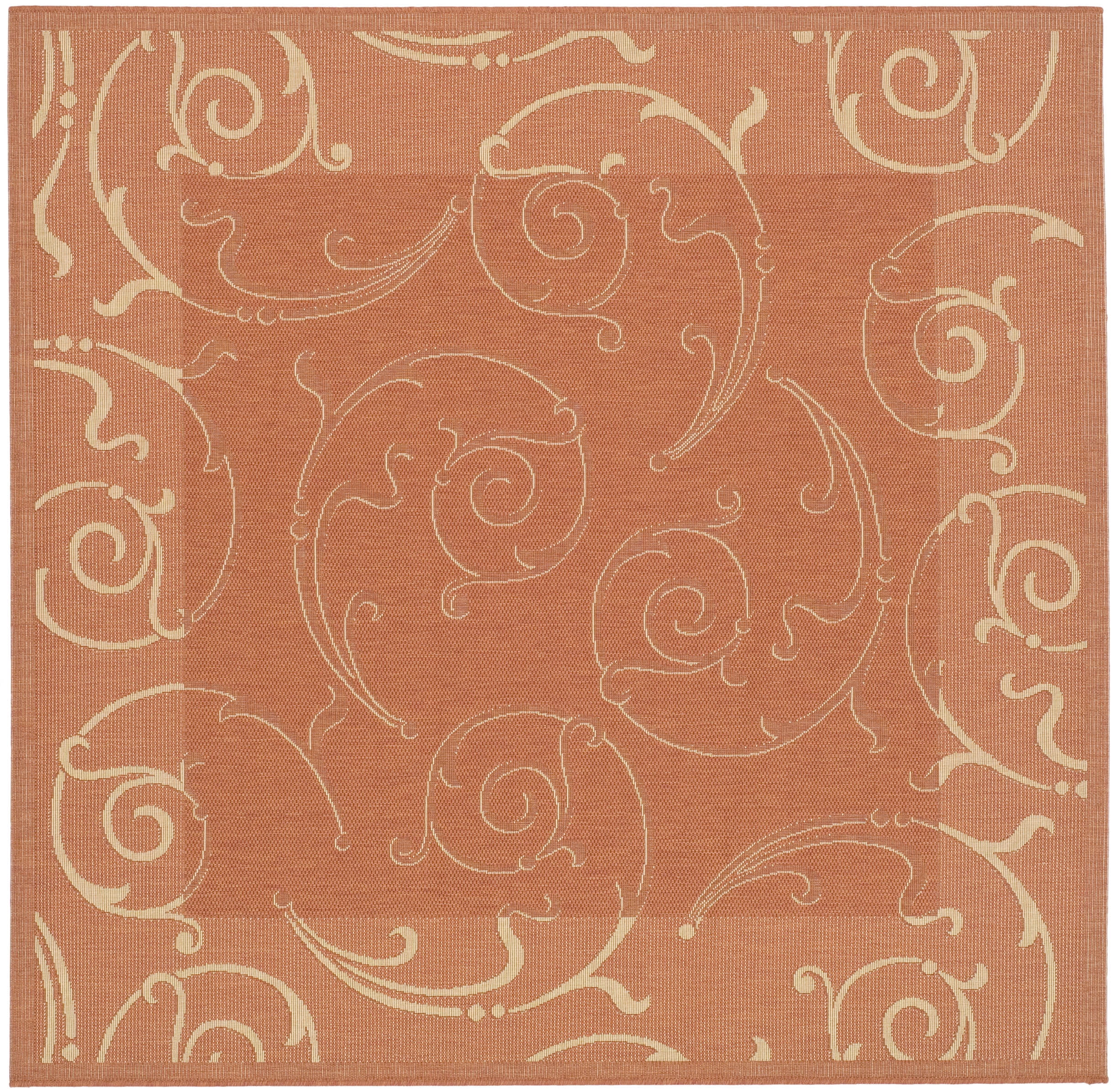 SAFAVIEH Courtyard Daniel Oriental Indoor/Outdoor Area Rug, Terracotta ...