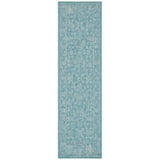 SAFAVIEH Courtyard Darin Traditional Indoor/Outdoor Runner, 2'3" x 8 ...