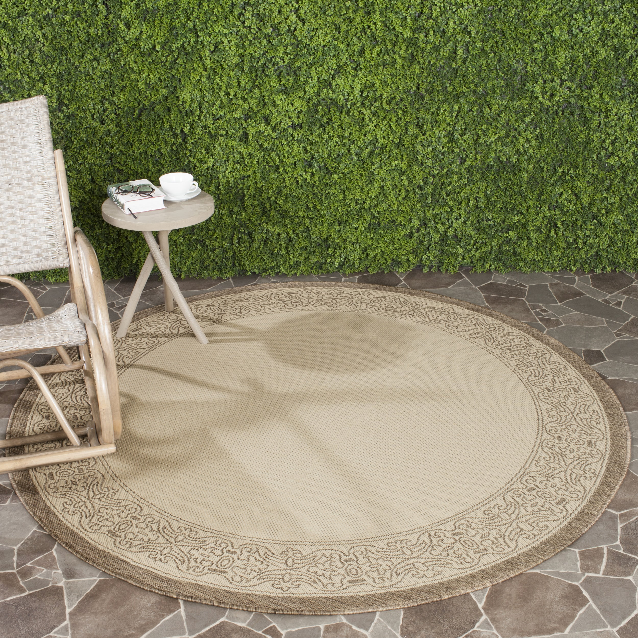 SAFAVIEH Courtyard Donna Traditional Indoor/Outdoor Area Rug, 5'3" x 5 ...