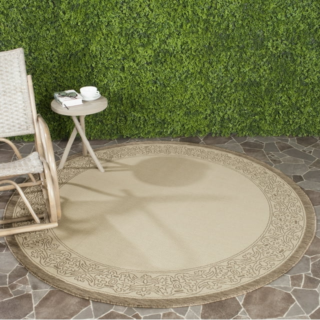 SAFAVIEH Courtyard Donna Traditional Indoor/Outdoor Area Rug, 5'3" x 5 ...