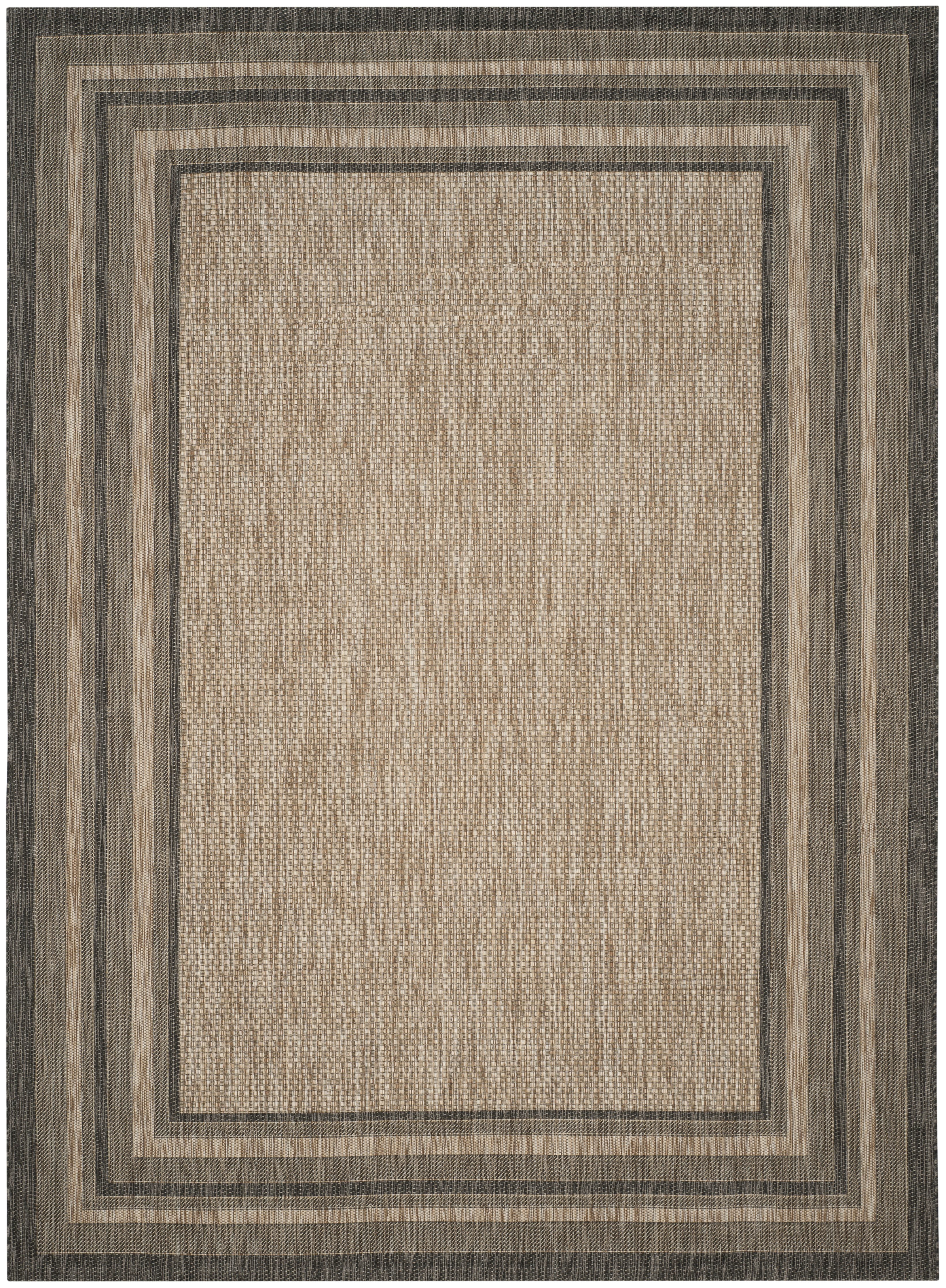 Safavieh Courtyard Ercan Bordered Indoor/Outdoor Area Rug, Natural ...