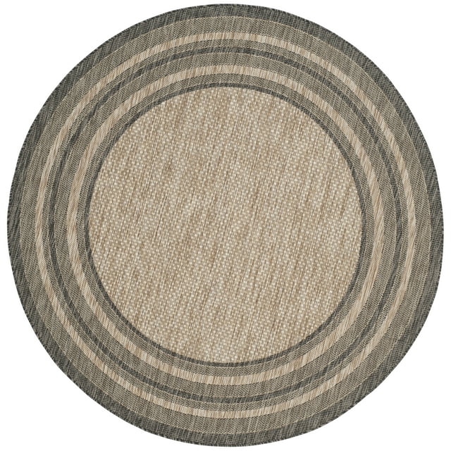 SAFAVIEH Courtyard Ercan Bordered Indoor/Outdoor Area Rug, Natural ...