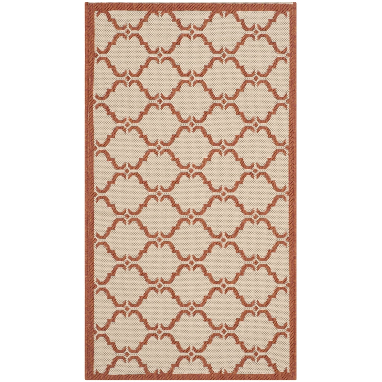 SAFAVIEH Courtyard Estelle Geometric Indoor/Outdoor Area Rug, Beige ...