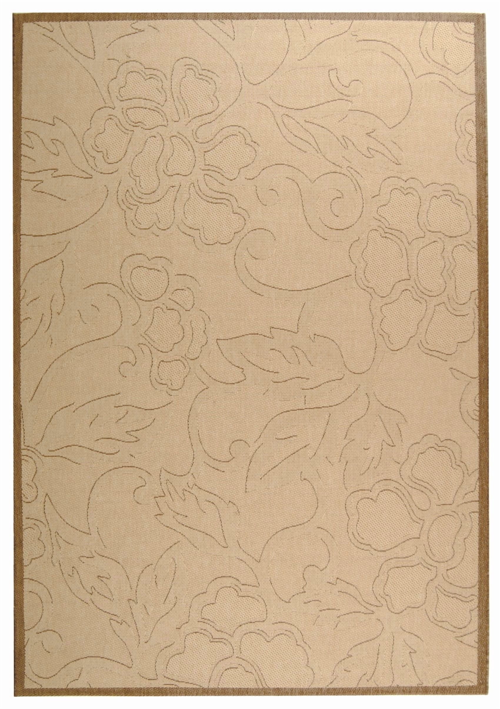 Safavieh Courtyard Helen Floral Indoor/Outdoor Area Rug, Natural/Brown ...