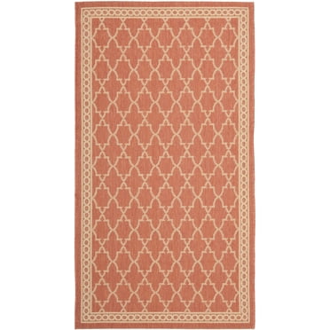 SAFAVIEH Courtyard Marisa Border Indoor/Outdoor Area Rug, 8' x 11 ...