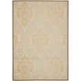 SAFAVIEH Courtyard Jennifer Damask Indoor/Outdoor Area Rug, Beige/Dark ...