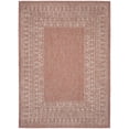 Safavieh Courtyard Jolyon Bordered Indoor/Outdoor Area Rug, Red/Beige ...