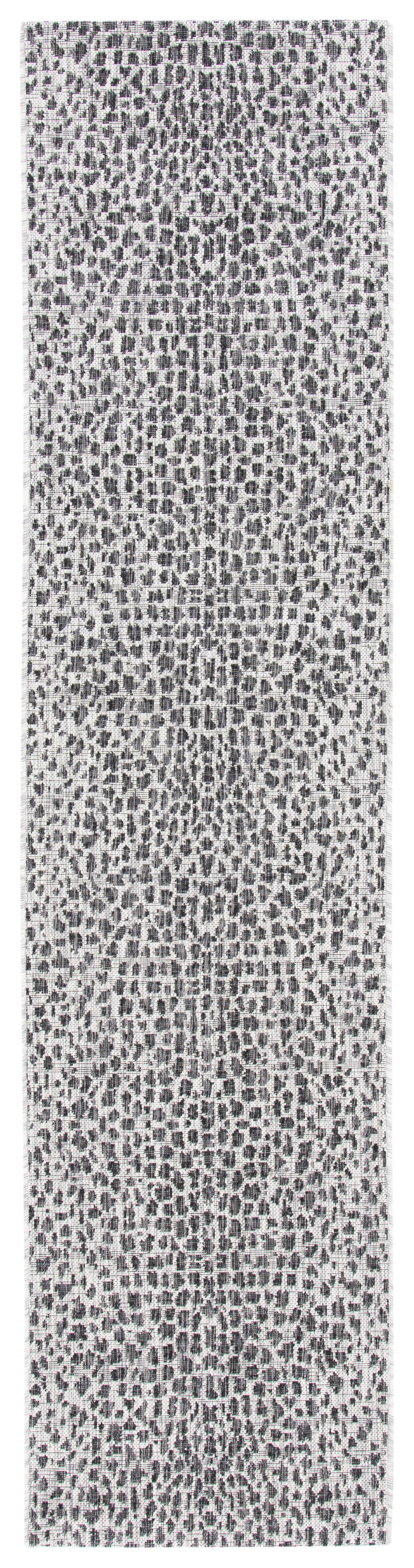 SAFAVIEH Courtyard Karina Animal Indoor/Outdoor Runner Rug, Grey/Black ...