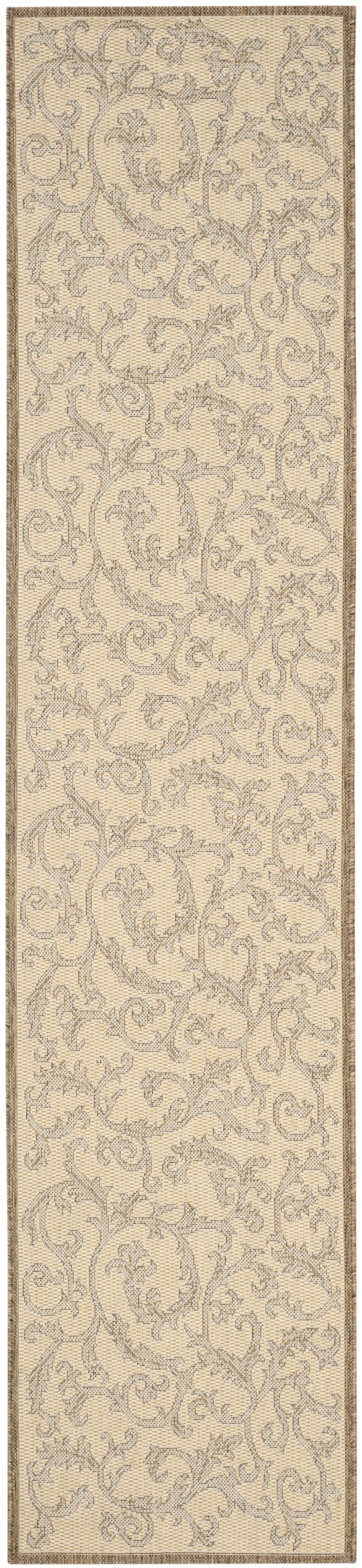 SAFAVIEH Courtyard Kevin Floral Indoor/Outdoor Runner Rug, 2'3" x 10 ...