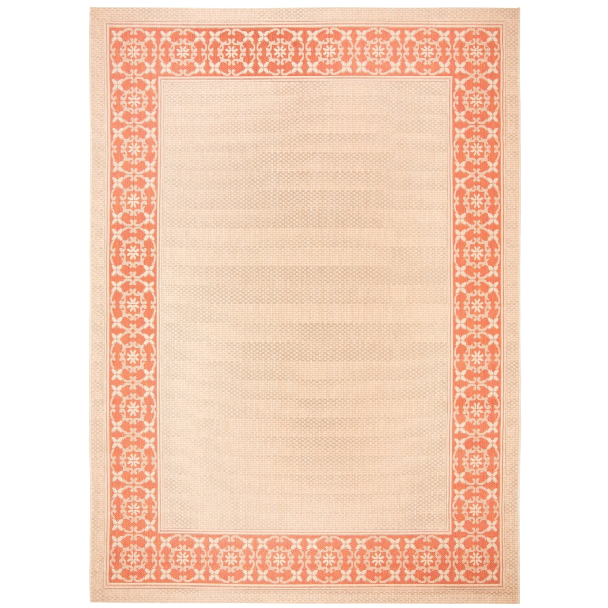 SAFAVIEH Courtyard Kian Bordered Indoor/Outdoor Area Rug, Cream ...