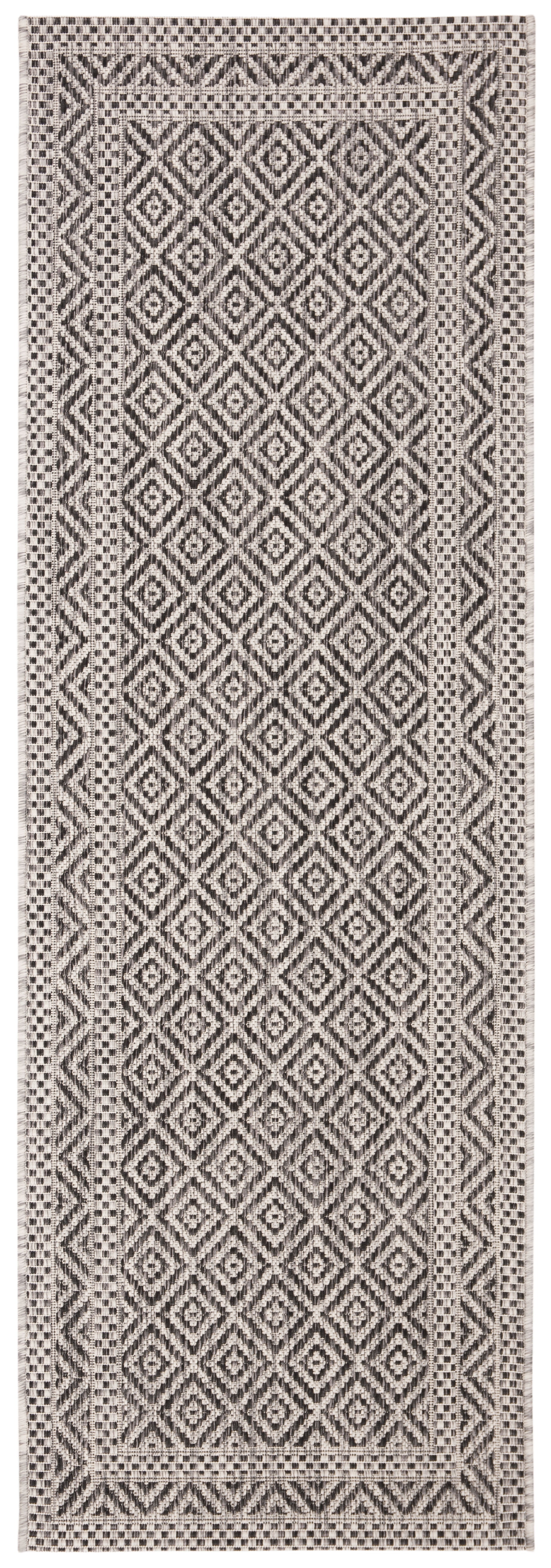 SAFAVIEH Courtyard Marisa Border Indoor/Outdoor Runner, 2'3" x 6'7 ...