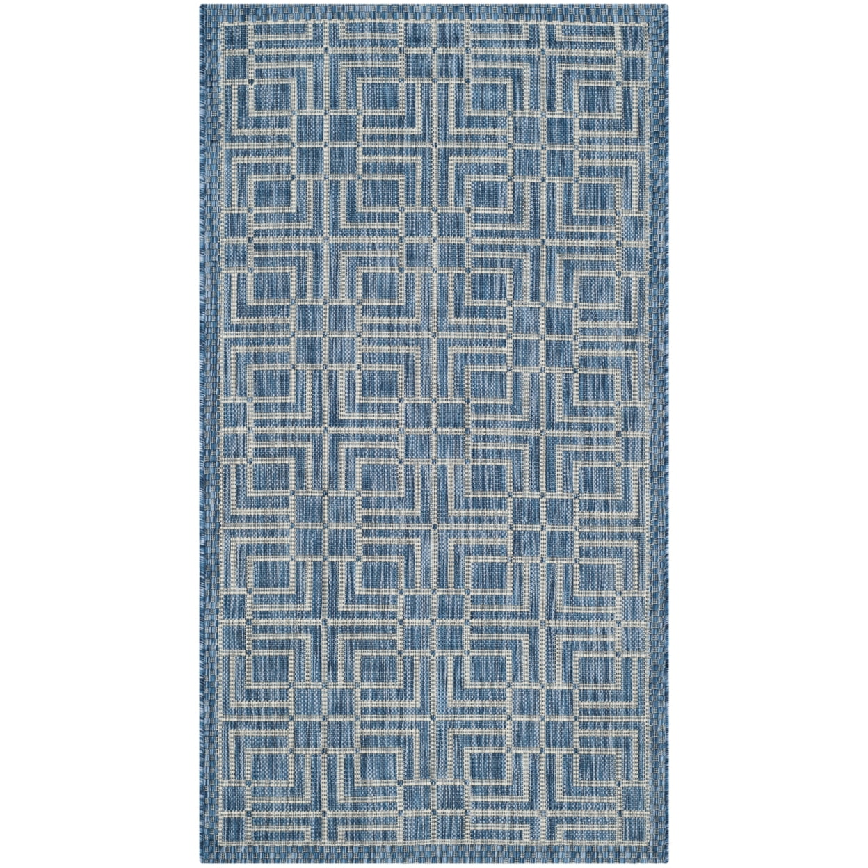 SAFAVIEH Courtyard Neville Geometric Tiles Indoor/Outdoor Area Rug, 2'7 ...