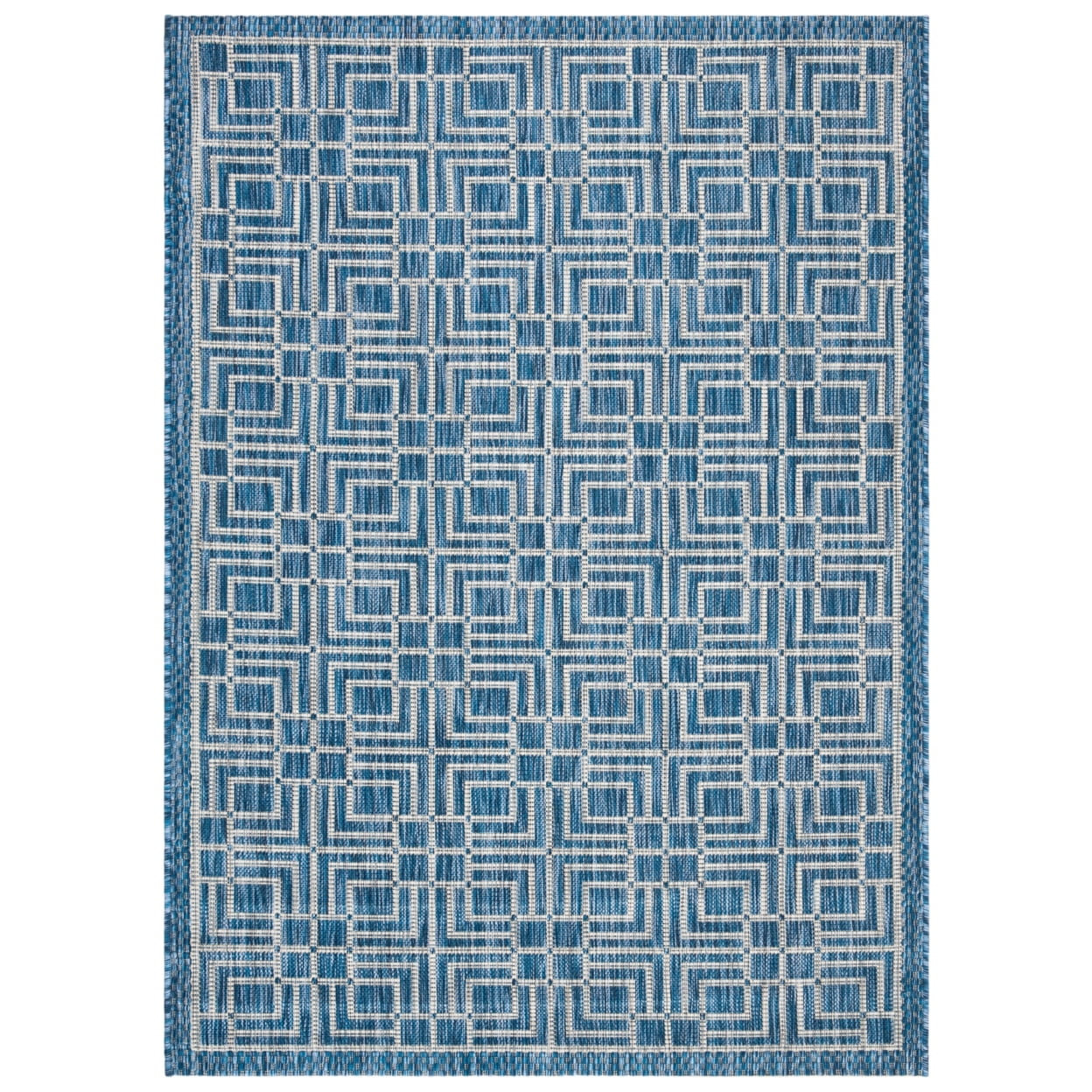 SAFAVIEH Courtyard Neville Geometric Tiles Indoor/Outdoor Area Rug, 4 ...