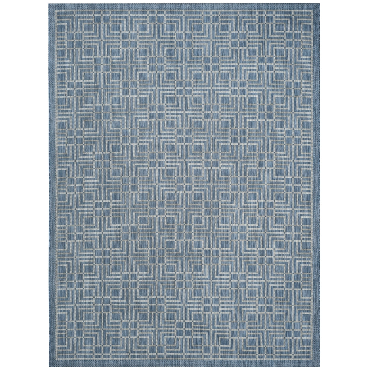 SAFAVIEH Courtyard Neville Geometric Tiles Indoor/Outdoor Area Rug, 8 ...